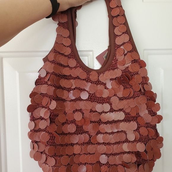 Bags | New Sequined Crochet Handbag | Poshmark